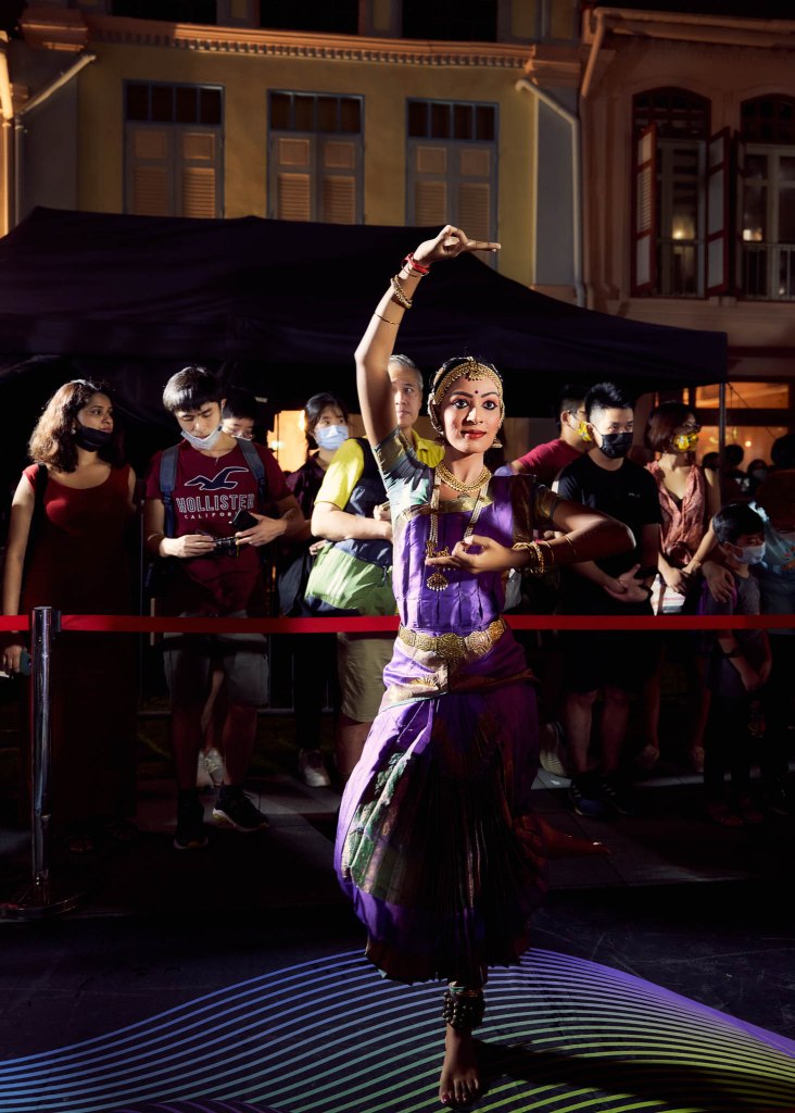 An Indian Classical dancer performing in a traditional Indian dance ...